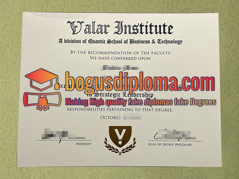 Does anyone want to get the Valar Institute diploma quickly ...